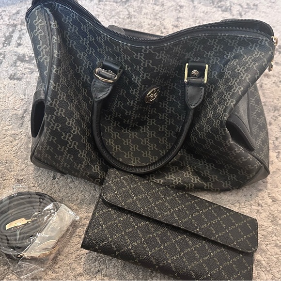 Rioni | Bags | Rioni Small Boston Bag With Le Tour Eiffel Wallet | Poshmark